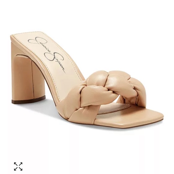 Jessica Simpson | Shoes | Jessica Simpson Braided Heels Nude Size 8 2 ...